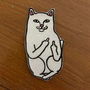 Jewelry | Handmade Cat Giving Middle Finger Jacket Patch | Poshmark